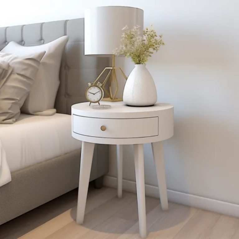 Solid Wood White Nightstand Adds Graceful Charm to Your Bedroom